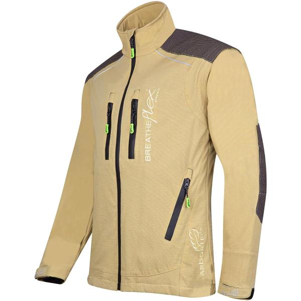 Breatheflex Proジャケットは、ジャケットの内側にライニングを施し、涼しい季節に着用できるように設計されています。このジャケットは軽量で通気性があり、肘がシェイプされています。耐摩耗性のある生地は、現場での動きやすさを向上させます。