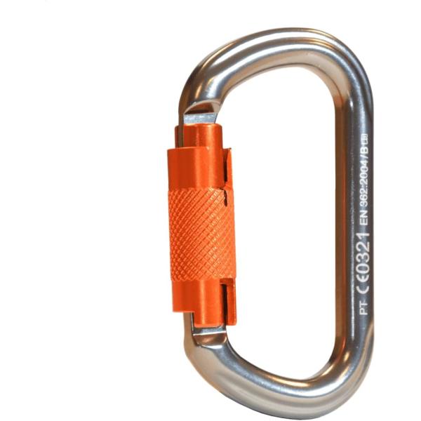 Treehogの楕円形アルミ製カラビナは、69mm x 110mの大きさで、トリプルアクションの19mmゲート開口部を持っています。重さ86gオーバル型カラビナはEN362Bに準拠し、個別にシリアルナンバーが付与されます。