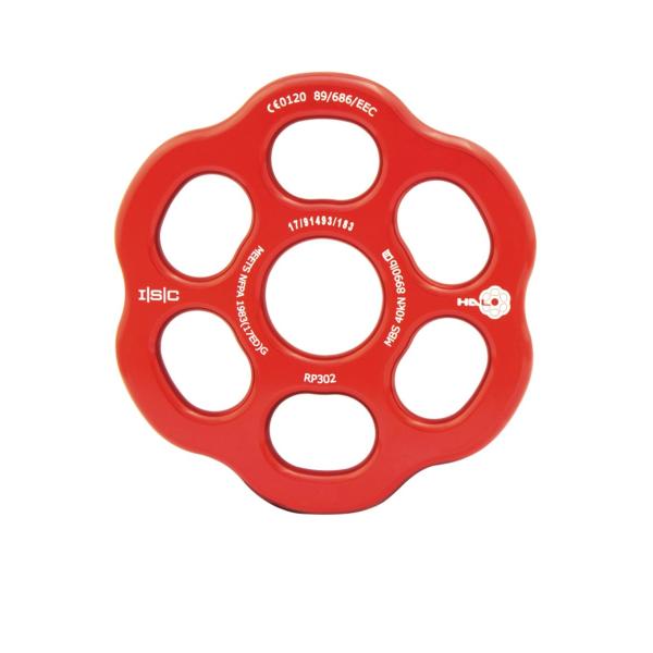 ISC HALO Rigging Plate リギング プレート SMALL  レッド ツリーケアこのリギングプレートは、カラビナ、ロープ、スリングなど、さまざまな接続が可能です。　リギングやクライミング用の追加アンカーを作るのに最適です。...