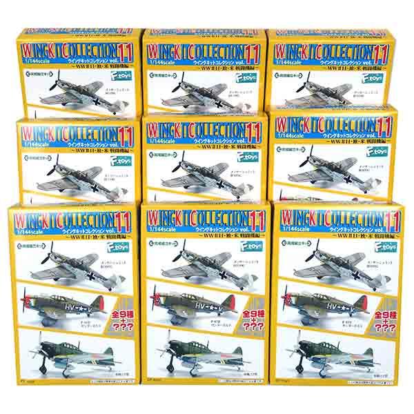 ウイングキットコレクション第11弾は、WWII戦闘機から日・独・米の3つどもえのラインアップ！1/144スケールの組み立て式戦闘機コレクション、ウィングキットコレクションの第11弾は、WWWII戦闘機の中でも代表的な人気の3機種（零戦22型...