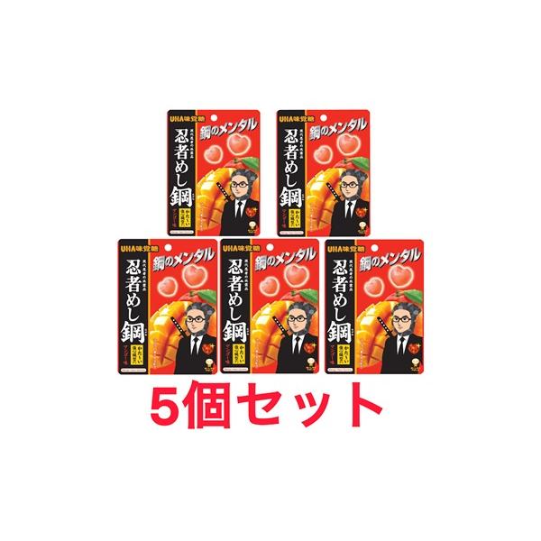 ■商品説明 鋼のようなハードな噛み心地が特長の「忍者めし鋼」シリーズに、新フレーバー「鋼のメンタルマンゴー味」が登場！「鋼のメンタル」の名の通り、強心臓をイメージしたハート型グミ。数量限定のため、なくなり次第終了となる。■容量【内容量】45...