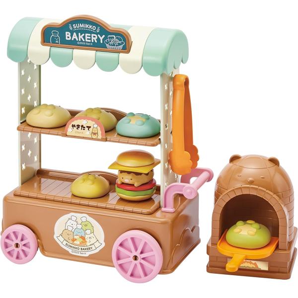 ●すみっコぐらしのパン屋さんセットです。●すみっコぐらしのかわいいパン5種類とお惣菜パンの計6種類のパンで遊べます。●かまどにパンを入れて、焼き立てパン作りを楽しむことができます。●バンズにすきな具材を挟むことで、お惣菜パン作りを楽しむこと...