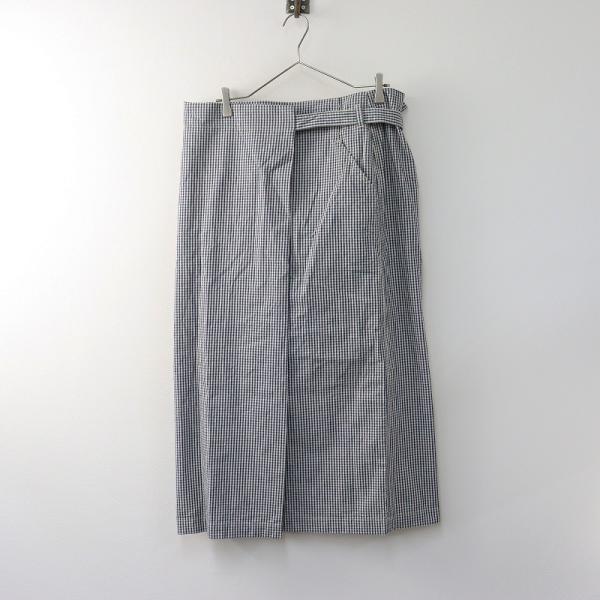 45R フォーティファイブアール 日本製 総柄 ミモレ丈 スカート 3 ネイビー レディース 45R 45rpm フォーティファイブアール クックサージのラップスカート 4