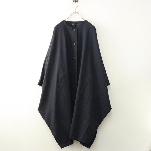 ミズイロインド mizuiro ind ウールブレンド ビッグシルエット