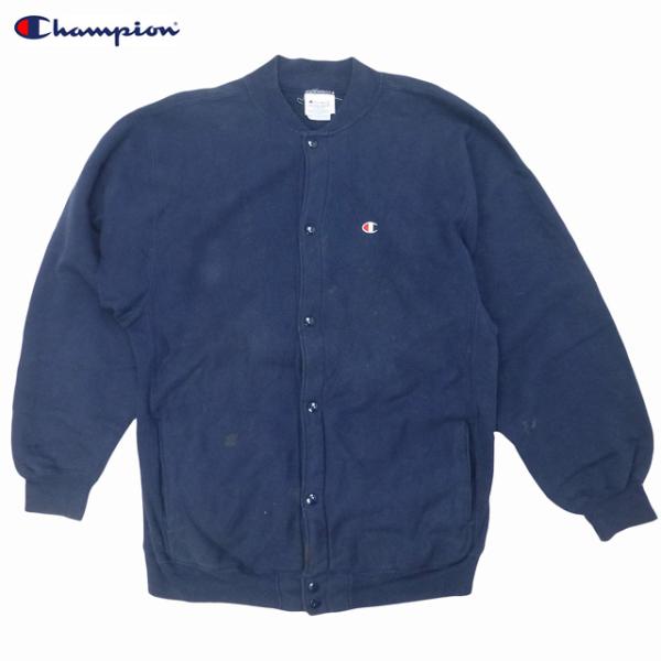 Champion(チャンピオン)より裏起毛で温かく、今なお続く伝統の製法を搭載した90年代Made in USA製古着の『Used Reverse Weave Full Snap Cardigan(リバースウィーブ スナップカーディガン )...