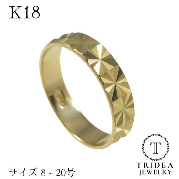 【素材】K18（18金イエローゴールド）【刻印】造幣局検定ホールマーク750（造幣局が認めたK18）【幅】3.9mm【重量】約2.1g〜約2.9g　※サイズにより変わります。【厚み】0.7mm【対応サイズ】8号〜20号上質なK18イエローゴ...