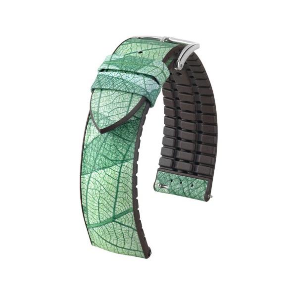 メーカー：HIRSCH ヒルシュ Leaf リーフ　製品名：0921046040-2-20　JANコード：50513052768　バンドカラー：グリーン　長さ：Lサイズ 尾錠側：80mm（尾錠含まず） 剣先側：120mm　厚さ：ベルト取付側...