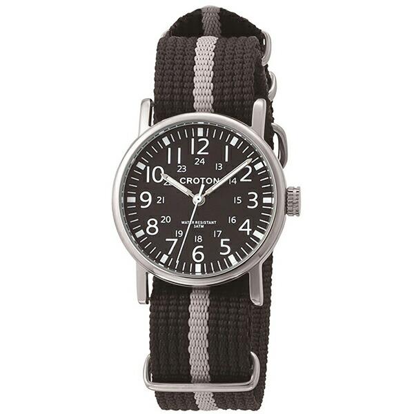 メーカー： CROTON クロトン　製品名：RT-173M-02　JANコード：4961136064563　ムーブメント：クォーツ　バンド素材：ナイロン　防水：日常生活用防水　ガラス素材：クリスタル　ケース素材：ステンレス　機能 付加仕様：...