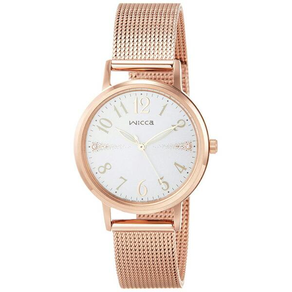 メーカー：CITIZEN シチズン wicca ウィッカ 　製品名：KP5-166-13　JANコード：4974375495388　ケース径：30.2ｍｍ ケース厚：7.5ｍｍ　ケース素材：ステンレス　バンド：ステンレスメッシュバンド　ソー...