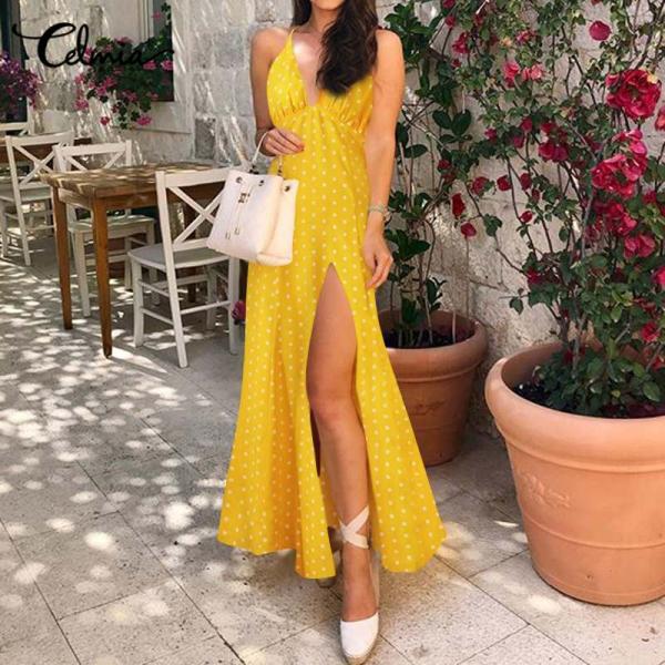 本商品は海外からの発送となり到着までに2〜3週間程度を頂戴します。予めご了承くださいませ。商品名袖無し ボヘミア サンドレス カジュアル スリーブ ストラップ サマー ビーチ ポルカ スプリット 2020 ハイ ロング マキシ ポーク セク...