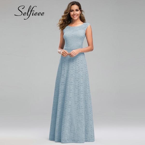 本商品は海外からの発送となり到着までに2〜3週間程度を頂戴します。予めご了承くださいませ。商品名袖無し ドレス エレガント ビンテージ Aライン O-ネック スリーブ サマー ブルー レース ロング マキシ イブ レッグ T V S xスペ...