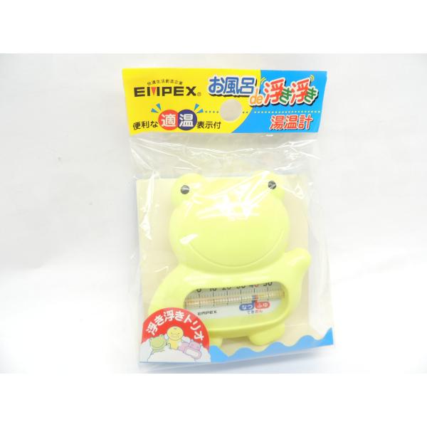 うきうきトリオ　カエル　ＴＧ５１４６　お風呂に浮かんだキャラクターが適温の湯加減をお知らせ製品サイズ約縦：３８ミリ横１０２ミリ高さ９７ミリ　重さ約６０グラム「1a08-02305」　1-A-６この商品は宅配便60サイズでの発送になります。