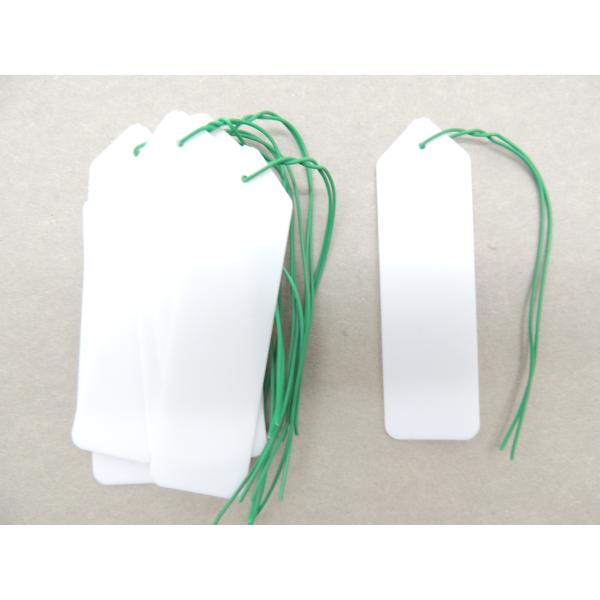 園芸ラベル 吊型ビニール線型 ７.５センチ 8枚入＊サイズ＊　高さ約　７５ミリ　幅約２１ミリ　厚み約１，２ミリ　ビニール線約１００ミリ　＊重さ　１７ｇ1B01-06405　１F-サそ１・追跡可能メール便で出荷予定です。