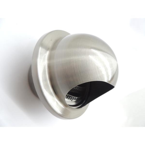 ・sus304ステンレス 丸型フード付ガラリ 75 袋入 網付sus316 水止付 水切無・撮影時の光の関係で多少色目が違う場合があります。・メーカー品番　UK-GN75S-HL・適用パイプ内径　74mm〜84mm・はめ込み深さ　４5mm・...