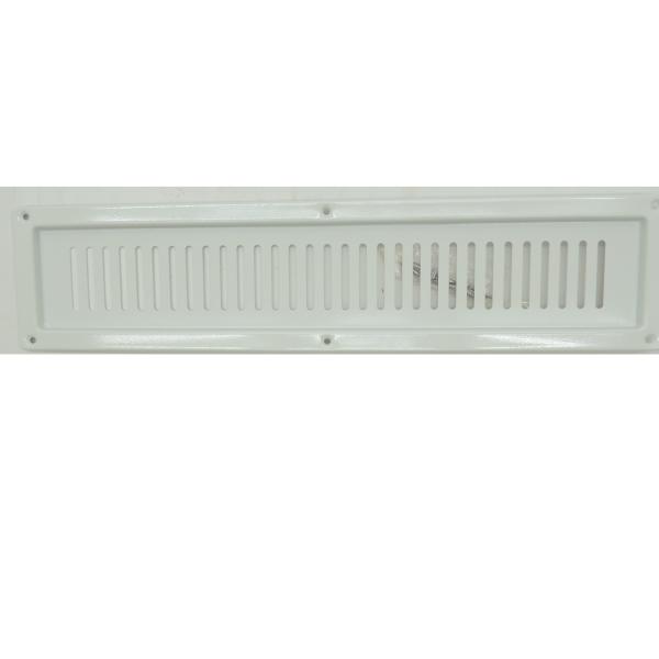 【メーカー名】●宇佐美工業(株)【仕様】●仕上げ：ホワイト●呼称：中●サイズ：（A）：100（B）：440（C）：72（D）：408（E）：4●切込み寸法：75×415●有効換気面積（cm2）：68.0●材質：本体：SUS304●仕上げ：本...