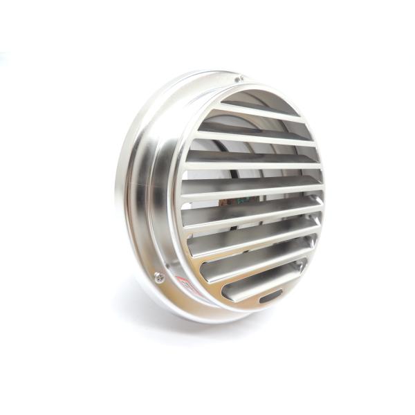 ・sus304ステンレス 丸型ガラリ 1０0 袋入 網無 水止無 水切無・撮影時の光の関係で多少色目が違う場合があります。・メーカー品番　UK-100SBVD-DK ・適用パイプ内径　９7mm〜1０７ｍｍ・はめ込み深さ　５０mm・箱入れ＜サ...