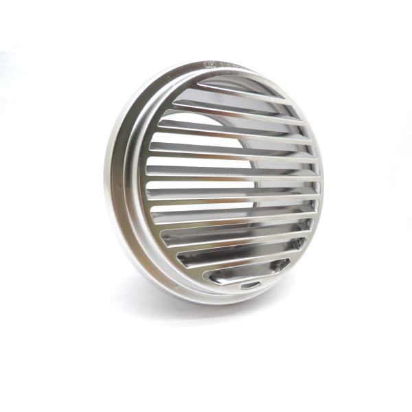 ・sus304ステンレス 丸型ガラリ 1５0 袋入 網無 水止付 水切無・撮影時の光の関係で多少色目が違う場合があります。・品番は網付ですが現物は網無です。・メーカー品番　UK-SSN1５0S-DK・適用パイプ内径　１４５mm〜１６０mm・...