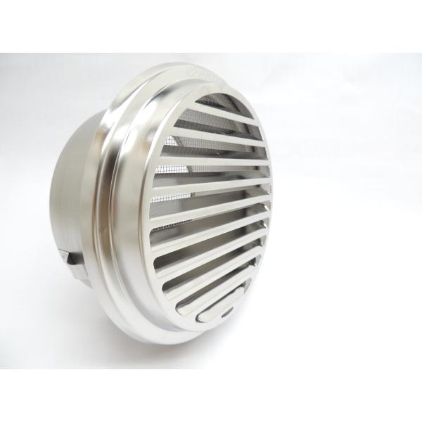 ・sus304ステンレス 丸型ガラリ 150 袋入 網付sus316モリブデン鋼 水止付 水切無・撮影時の光の関係で多少色目が違う場合があります。・メーカー品番　UK-SSN150S-DK ・適用パイプ内径　147mm〜165ｍｍ・はめ込み...