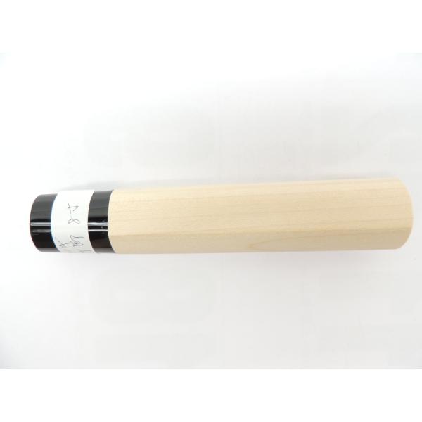 身卸用　包丁の柄　２４０ミリ　八寸　シノギ付・材質柄 イエローポプラ材 口輪 ６ナイロン樹脂・製品サイズ長さ約１３９ミリ×高さ２３.６ミリ×幅２８.４ミリ穴の内径約１０.５ミリｘ４.９ミリ1Fキに2重量　２５ｇ・返品、交換はできませんので製...