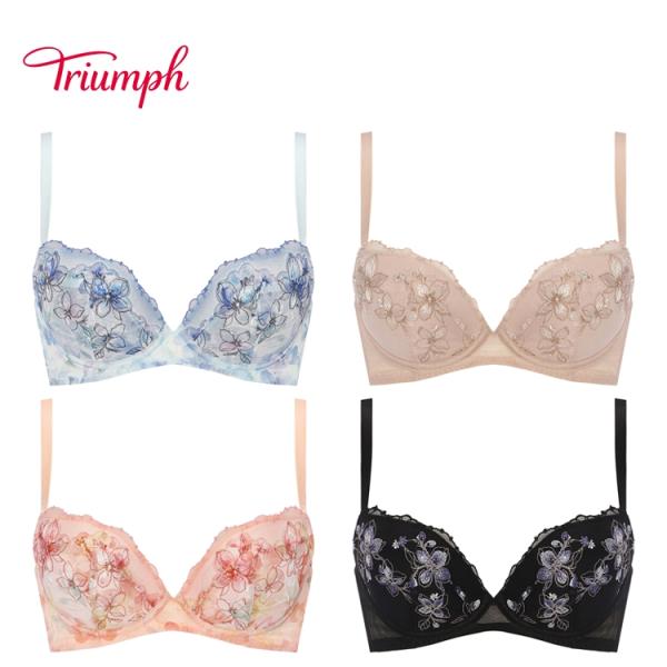 ■ブラジャーの種類：3/4カップ(ワイヤー入り)<br>■フック＆アイ：<br>2段3列：Bカップ、C(65/70/75/80/85/90)、D(65/70/75/80)、E(65/70/75)、F(65/70)&l...