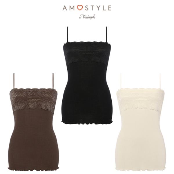 【発売日：2026年02月19日】■ストラップ：付け替え可。アジャスターあり(調節可能)■トップバストサイズ：[M-L]：79〜94cm■着丈：59cm■素材：身生地：レーヨン 70％、再生繊維（テンセル） 30％レース部：ナイロン、ポリウ...