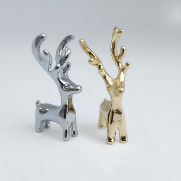 金アレ対応 色褪せにくい 3Dトナカイパーツ　※ご希望のカラーをオプションよりご選択のうえ、　お買い求めください。□カラー：ゴールドプラチナ□内容量：2個□素材：ゴールド＊＊真鍮 14Kコーティングプラチナ＊＊真鍮 プラチナコーティング□サ...