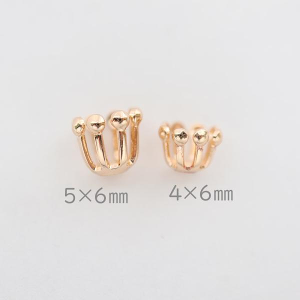金アレ対応 本金メッキ 花芯パーツ※ご希望のサイズをオプションよりご選択のうえ、　お買い求めください。□商品展開：5×6mm ピンクゴールド5×6mm ゴールド4×6mm ピンクゴールド4×6mm ゴールド□内容量：10個□素材：真鍮の本金...