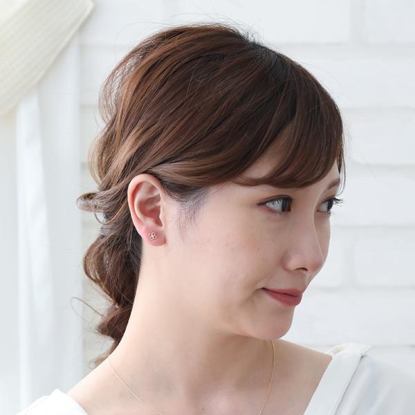 ピアス 18K クローバーピアス イエローゴールド 金属アレルギー ピアス 18K クローバーピアス イエローゴールド 金属アレルギー