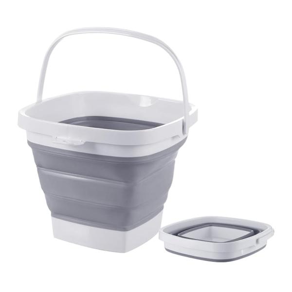 【多機能＆省スペース！暮らしに馴染む高機能バケツ】掃除や洗濯、キャンプなど日常のあらゆるシーンで大活躍する折りたたみバケツです。釣りや足湯、防災時の備えとしても最適で、使わない時はスリムに畳めるため収納場所に困りません。【洗車やアウトドアに...