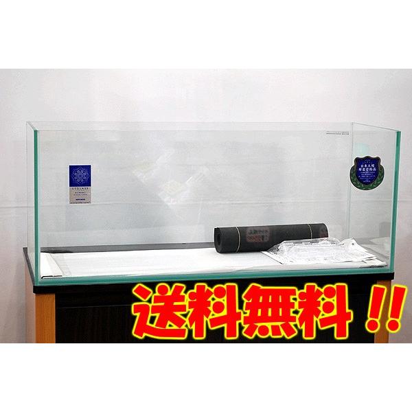 シンプルな９０ｘ３０ｘ３６cmフレームレスガラス水槽です。