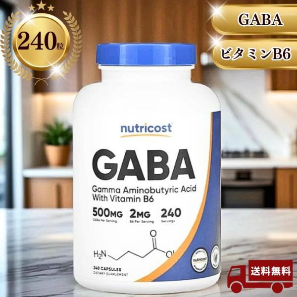 製品の特長・1カプセルにGABA 500mgとビタミンB6配合・リラックスタイムをサポートする設計・ビタミンB6を含む配合・GMP認証工場で製造・グルテンフリー、ビーガン対応内容量240カプセル（GABA 500mg、ビタミンB6含有）成分...