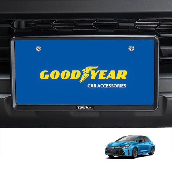 メーカー：GOODYEAR品名：GOODYEARロゴ入 ナンバーフレーム管理番号：g2291X2-TY-32内容物：本体×2セット(フロント/リア分)カラー：マットブラック材質：ABS樹脂取付方法：共締め/両面テープ備考：-適合車種：汎用品...