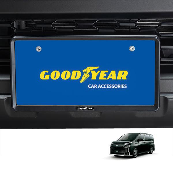 メーカー：GOODYEAR品名：GOODYEARロゴ入 ナンバーフレーム管理番号：g2291X2-TY-8内容物：本体×2セット(フロント/リア分)カラー：マットブラック材質：ABS樹脂取付方法：共締め/両面テープ備考：-適合車種：汎用品備...
