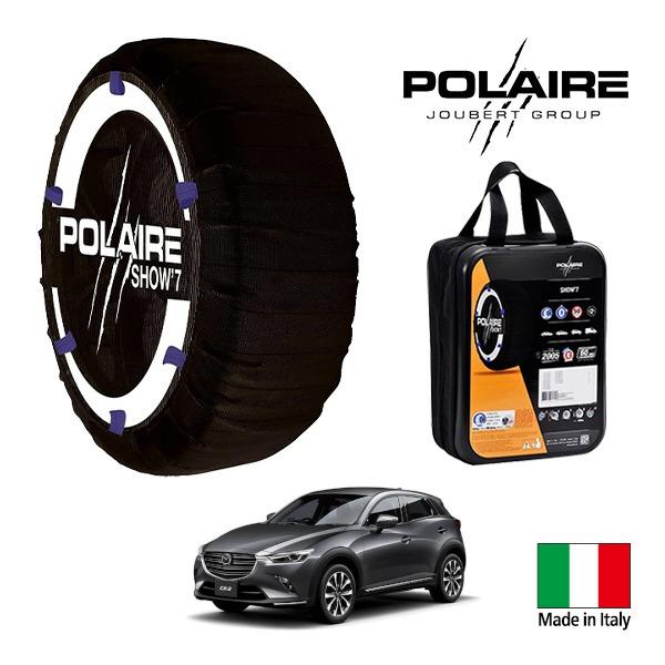 メーカー：POLAIRE商品名：スノーソックスShow7メーカー品番：S82内容物：2PCS(駆動タイヤ分)、手袋、収納ケース、説明書(外国語)管理番号：g2386カラー/材質：ブラック/ポリエステル素材説明：Polaire（ポレア）製のス...