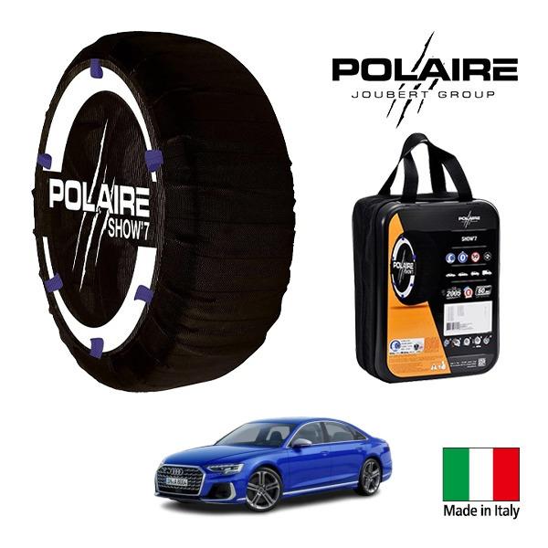 メーカー：POLAIRE商品名：スノーソックスShow7メーカー品番：S85内容物：2PCS(駆動タイヤ分)、手袋、収納ケース、説明書(外国語)管理番号：g2388カラー/材質：ブラック/ポリエステル素材説明：Polaire（ポレア）製のス...