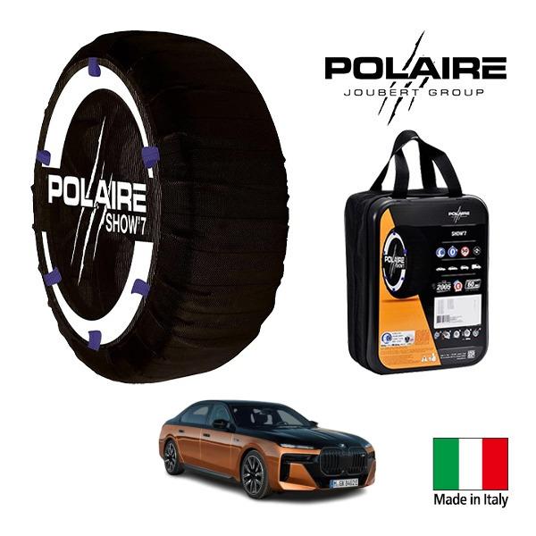 メーカー：POLAIRE商品名：スノーソックスShow7メーカー品番：S86内容物：2PCS(駆動タイヤ分)、手袋、収納ケース、説明書(外国語)管理番号：g2389カラー/材質：ブラック/ポリエステル素材説明：Polaire（ポレア）製のス...