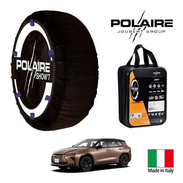 メーカー：POLAIRE商品名：スノーソックスShow7メーカー品番：S87内容物：2PCS(駆動タイヤ分)、手袋、収納ケース、説明書(外国語)管理番号：g2390カラー/材質：ブラック/ポリエステル素材説明：Polaire（ポレア）製のス...