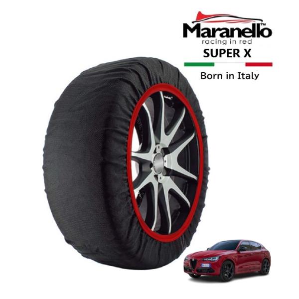 メーカー：Maranello商品名：Maranello SUPER X スノーソックスメーカー品番：SUPERX-XL内容物：2PCS(駆動タイヤ分)、手袋、収納ケース、説明書(外国語)管理番号：g2504カラー/材質：ブラック/ポリエステ...