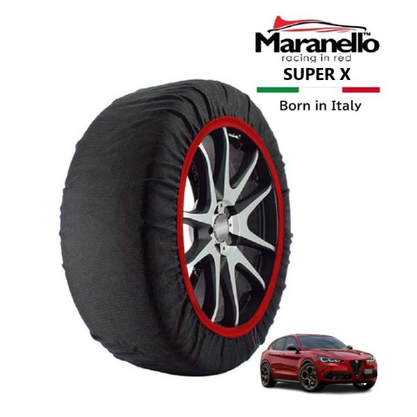 メーカー：Maranello商品名：Maranello SUPER X スノーソックスメーカー品番：SUPERX-XL内容物：2PCS(駆動タイヤ分)、手袋、収納ケース、説明書(外国語)管理番号：g2504カラー/材質：ブラック/ポリエステ...