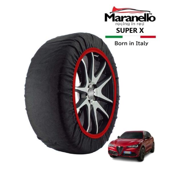 メーカー：Maranello商品名：Maranello SUPER X スノーソックスメーカー品番：SUPERX-XL内容物：2PCS(駆動タイヤ分)、手袋、収納ケース、説明書(外国語)管理番号：g2504カラー/材質：ブラック/ポリエステ...