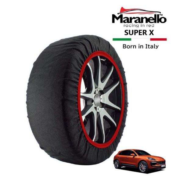 メーカー：Maranello商品名：Maranello SUPER X スノーソックスメーカー品番：SUPERX-XL内容物：2PCS(駆動タイヤ分)、手袋、収納ケース、説明書(外国語)管理番号：g2504カラー/材質：ブラック/ポリエステ...