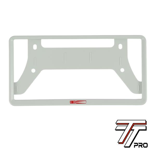 メーカー：TT PRO品名：旭日旗ナンバーフレーム 2個セット管理番号：g2814x2内容物：本体×2セット(フロント/リア分)カラー：ホワイト材質：ABS樹脂取付方法：共締め/両面テープ備考：-適合車種：汎用品(中型標板)小型 中型トラッ...