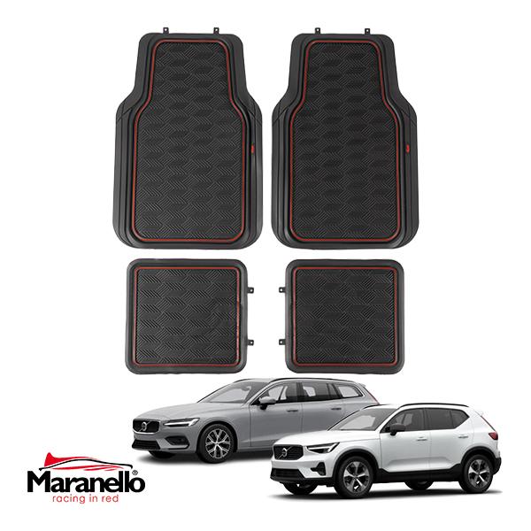 メーカー：Maranello品名：ロゴ入 ラバー フロアマット管理番号：g2910内容物：本体(運転席/助手席/セカンドシート×2)カラー：ブラック/レッド　　※枠のレッド部分ははめ込み式のため脱着可材質：PVC取付方法：純正交換備考：車両...