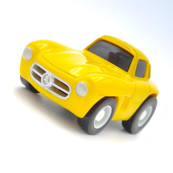 Mercedes-Benz 純正300SL PULLBACKモデルカー(黄)「チョロＱ」風のミニカーメルセデス・ベンツ
