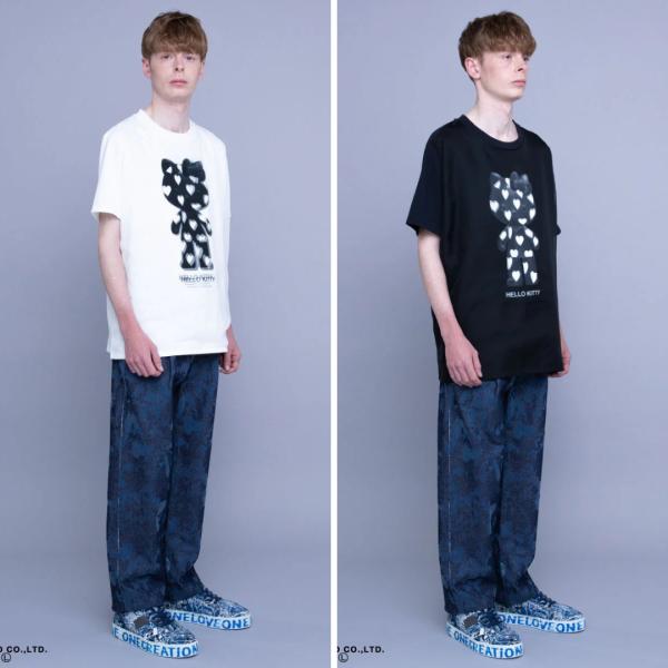 TRIPY ART Tシャツ メンズ レディース おしゃれ ブランド かっこいい かわいい HELLOW KITTY HEART TR-028【お取り寄せ】サンリオ　オフィシャルコラボ　HELLO KITTY BLAKシリーズ。デザイナーが...