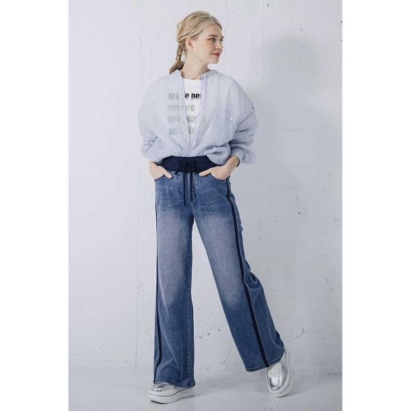 INDIMARK INDKNIT サイドラインワイド ブルー レディース おしゃれ ブランド かわいい インディゴ WK001【お取り寄せ】※こちらの商品はメーカーよりお取り寄せ対応となります。在庫がない場合もございます。予めご了承ください...