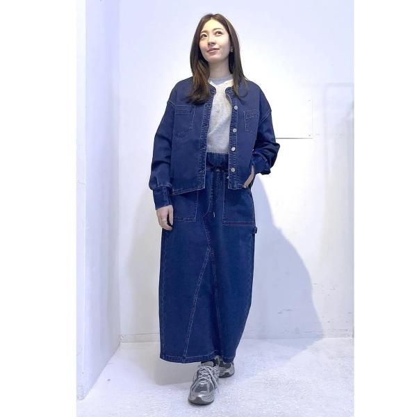 INDIMARK INDKNITデニム レディース おしゃれ ブランド かわいい マキシ丈 ペインタースカート ベーシックブルー WK015 【お取り寄せ】※こちらの商品はメーカーよりお取り寄せ対応となります。在庫がない場合もございます。予...