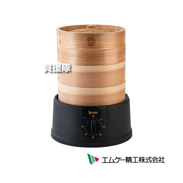 納期について：メーカー直送品(代引き不可)■仕様メーカー:エムケー精工品名:電気せいろ 18cmタイプ ブラック品番:EM-185Kカラー:ブラック本体サイズ(全長×全高×全幅):約240×116(298mm※せいろセット含む場合)×221...