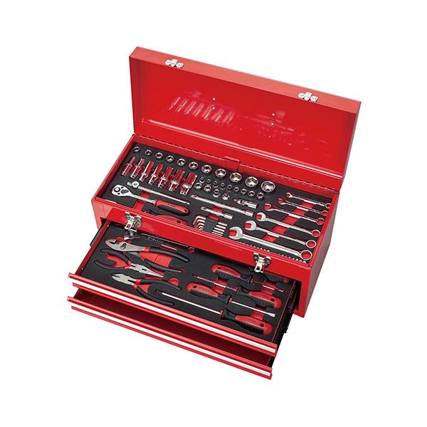 納期について：メーカー直送品(代引き不可)【 仕様 】品名:E-Value 整備工具セット チェスト EST-2680RE入組数:80pcsセット内容:6.35mm差込角ソケット(4・5・5.5・6・7・8・9・10・11・12・13mm)...