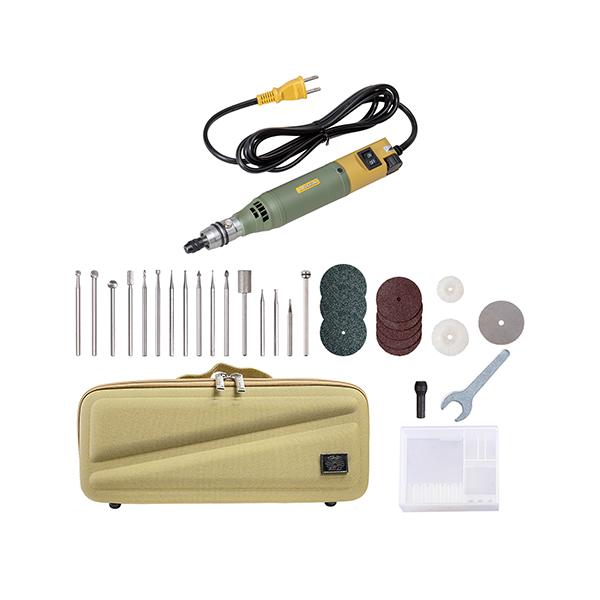 納期について：通常1〜3日で発送予定(土日祝除く)【 特長 】・ハイス・超硬・ドリル・小径丸鋸刃・切断砥石・ブラシも付属した、数量限定のセット品です。・ミニルーターとパーツ類をまとめて収納できるケース付きです。・ミニルーターMM100はネオ...